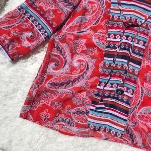 new directions | Tops | New Directions Blouse Paisley Boho 34 Sleeve S ...
